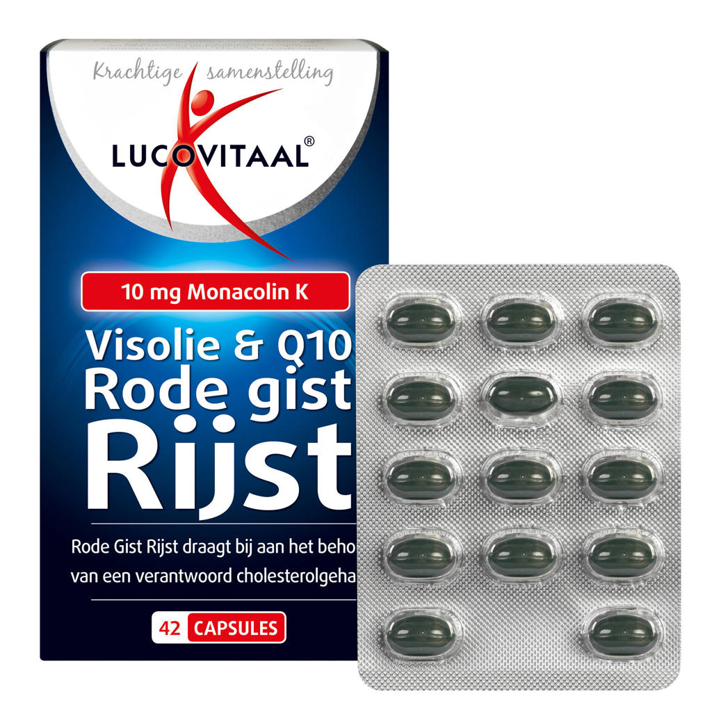 Lucovitaal Rode Gist Rijst + Visolie & Q10 - 42 capsules | wehkamp