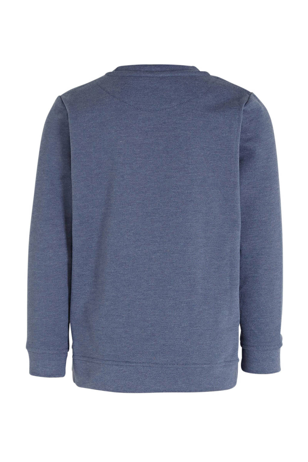 Ellos sweater Henry met tekst blauw | wehkamp