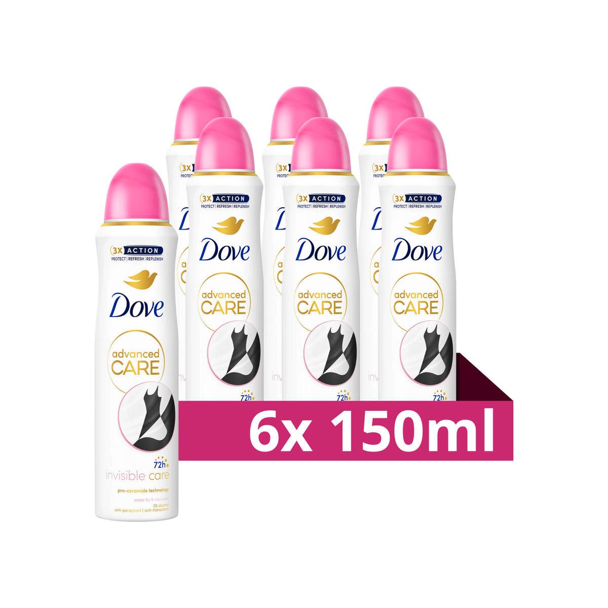 Dove Advanced Care Invisible Care anti-transpirant deodorant spray - 6 ...