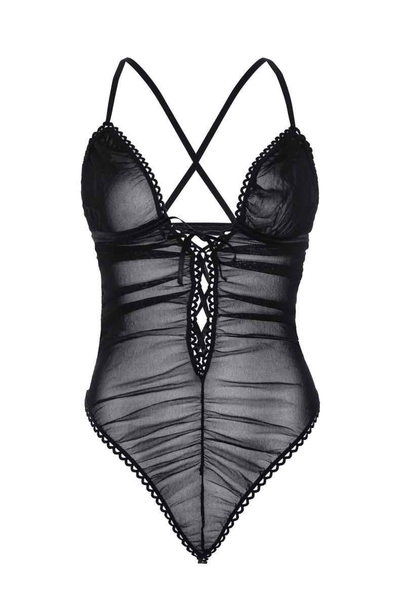 Leg Avenue mesh stringbody zwart | wehkamp