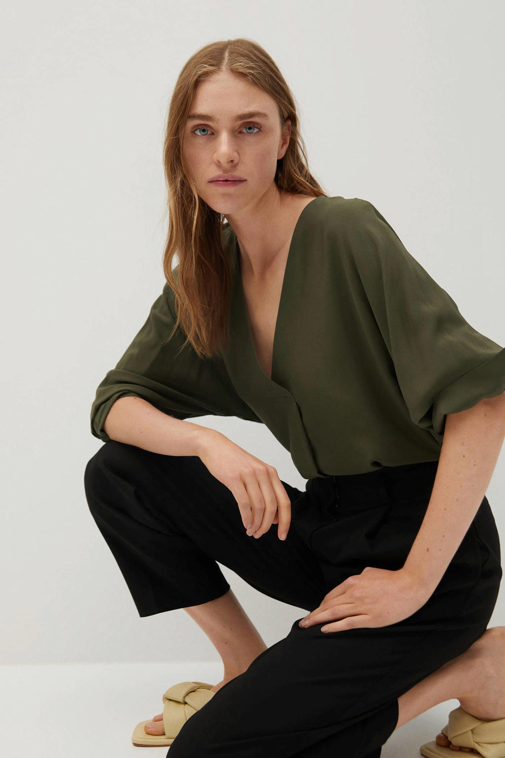 Mango top groen | wehkamp