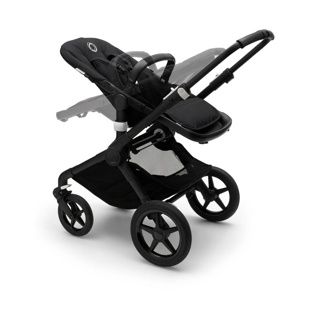 Bugaboo Fox 2 2-in-1 kinderwagen, zwart frame/gemȇleerd grijze stof ...