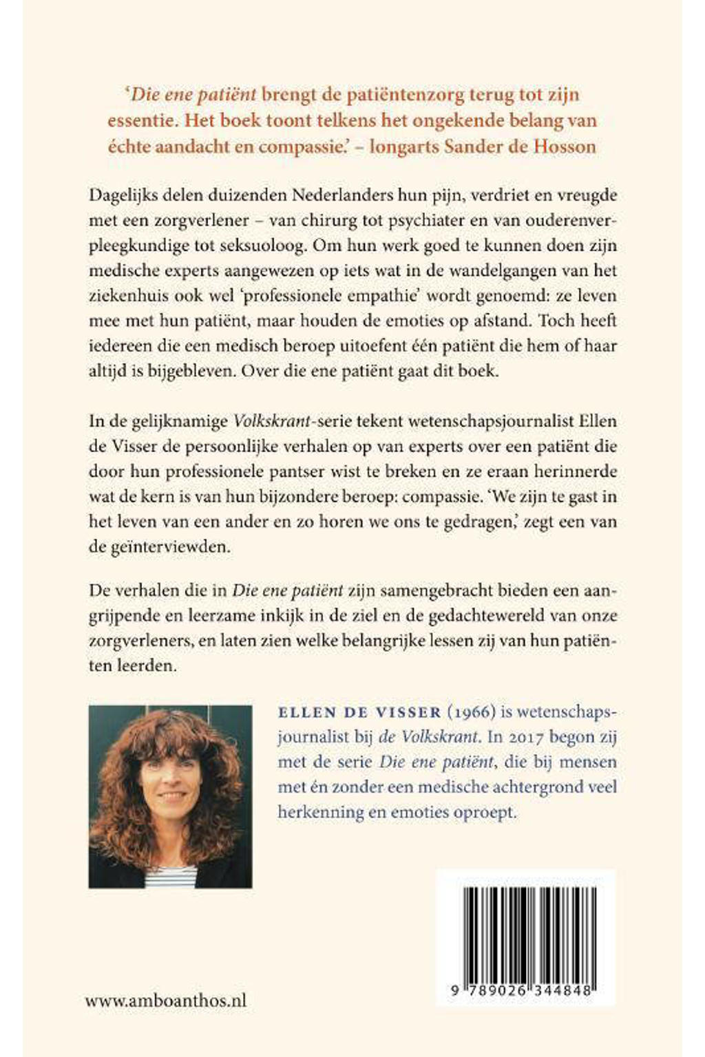 Ellen de Visser Die ene patiënt | wehkamp