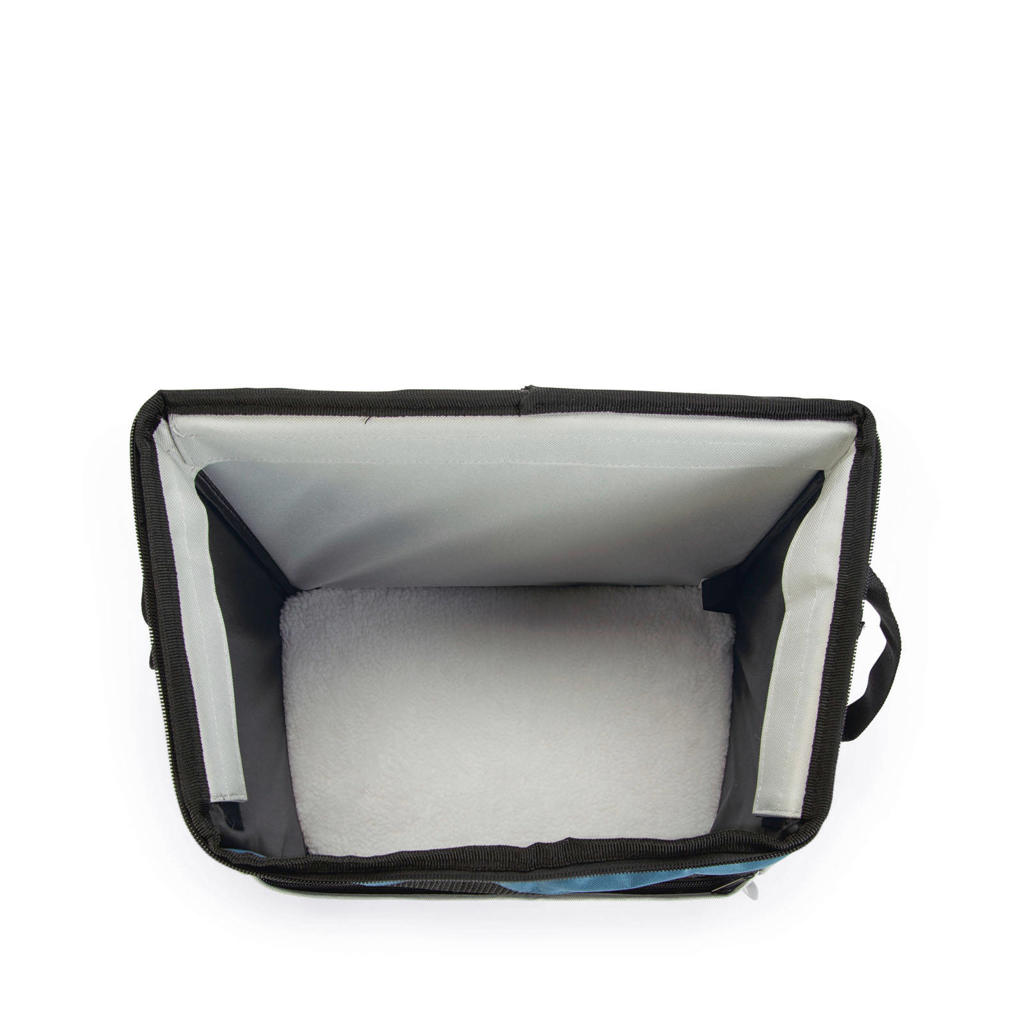 Beeztees Fietsmand Xoex - Hond - Nylon - Grijs/blauw - 40x25x30 cm ...