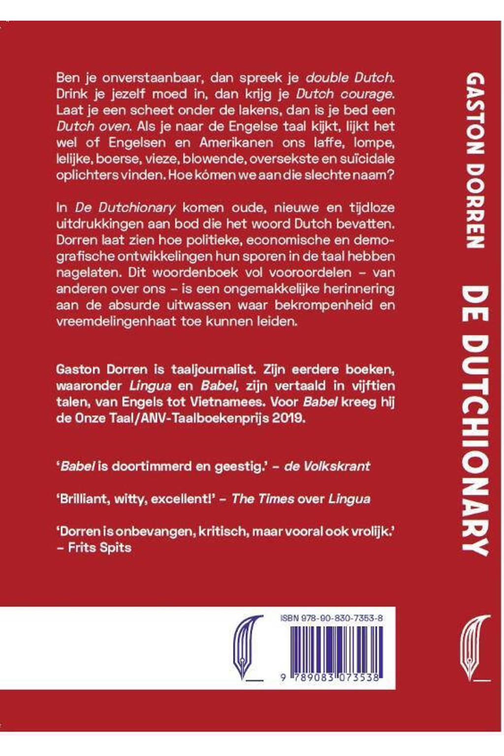 Gaston Dorren De Dutchionary kopen? | Morgen in huis | wehkamp