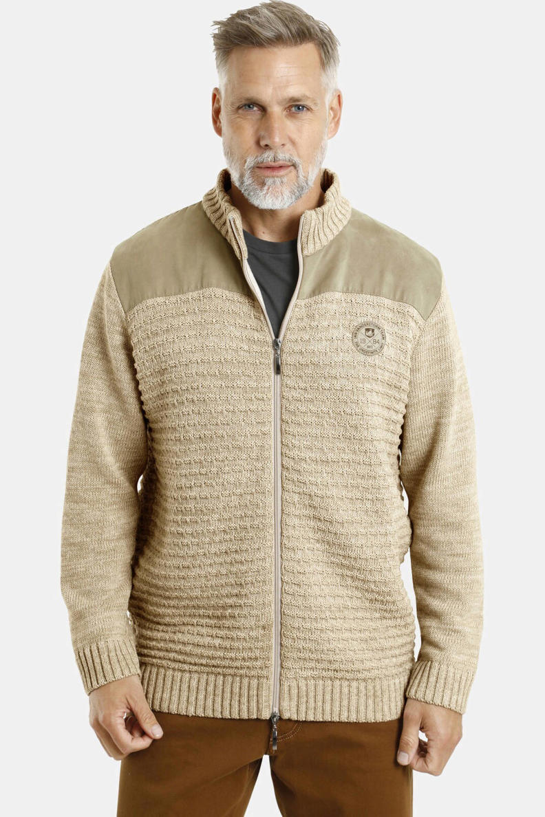 Jan Vanderstorm vest Plus Size GYLFE beige | wehkamp