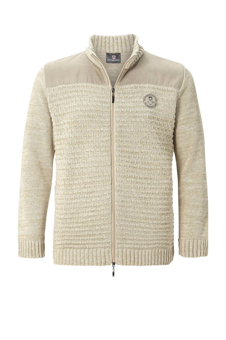 Jan Vanderstorm vest Plus Size GYLFE beige | wehkamp