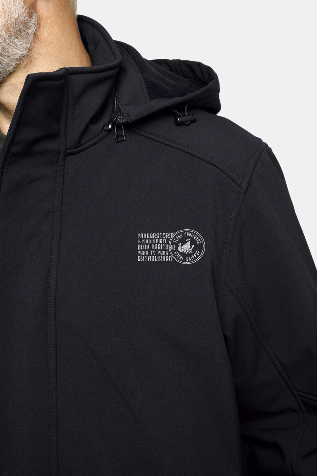 Jan Vanderstorm softshell jas Plus Size MENNE zwart | wehkamp