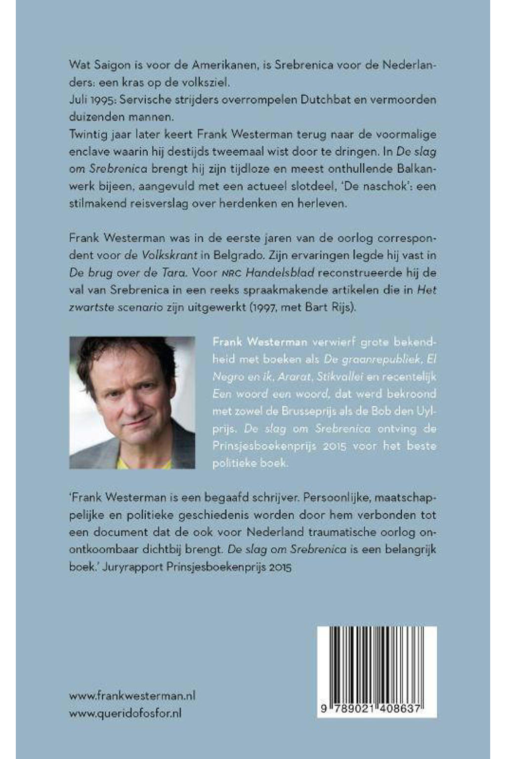 Frank Westerman De slag om Srebrenica | wehkamp