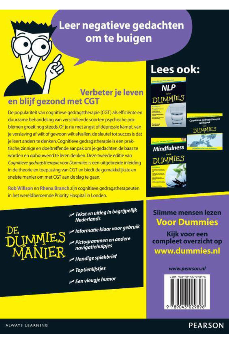 Rob Willson en Rhena Branch Voor Dummies: Cognitieve gedragstherapie ...