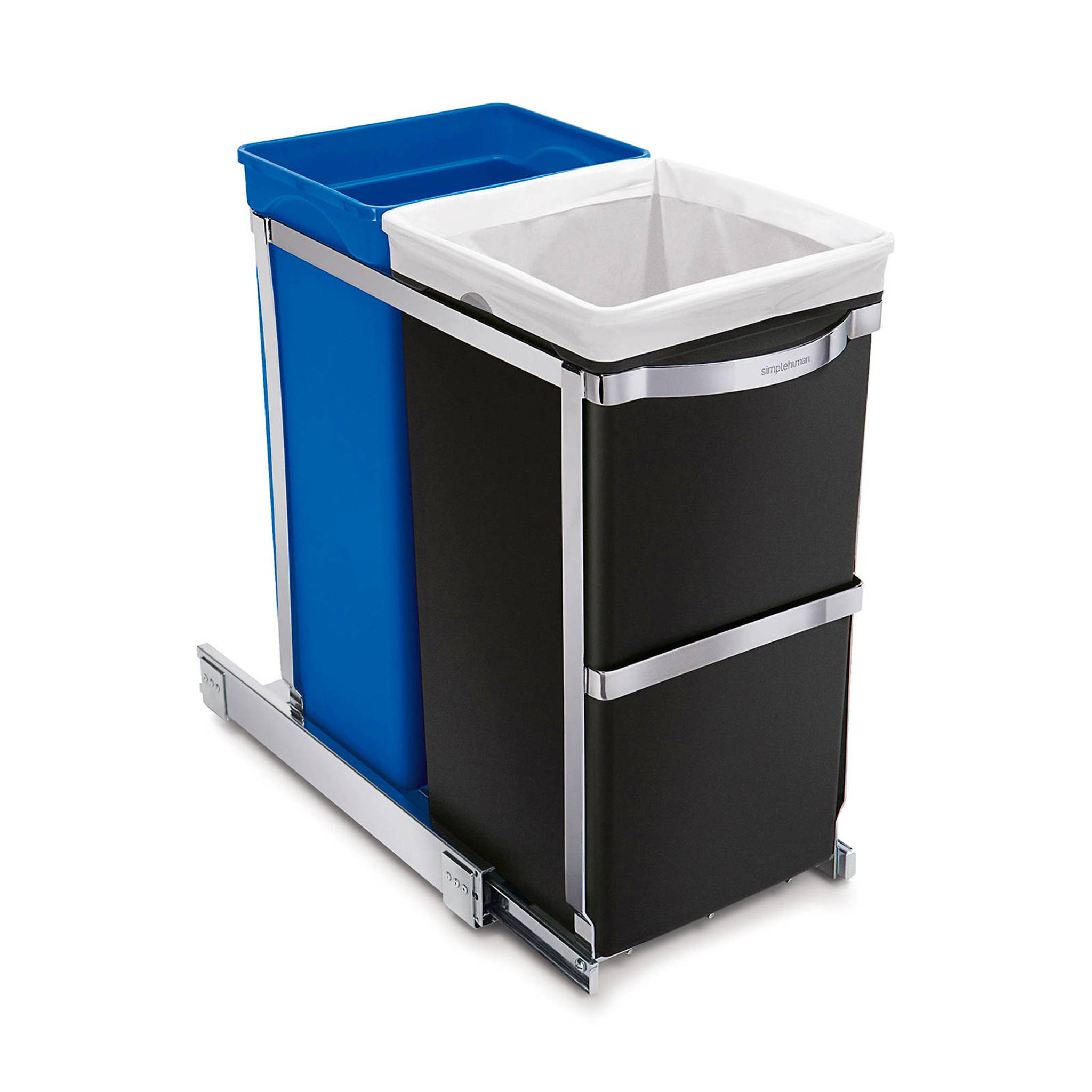 SimpleHuman Pull Out afvalemmer Inbouw (20+15L) | wehkamp