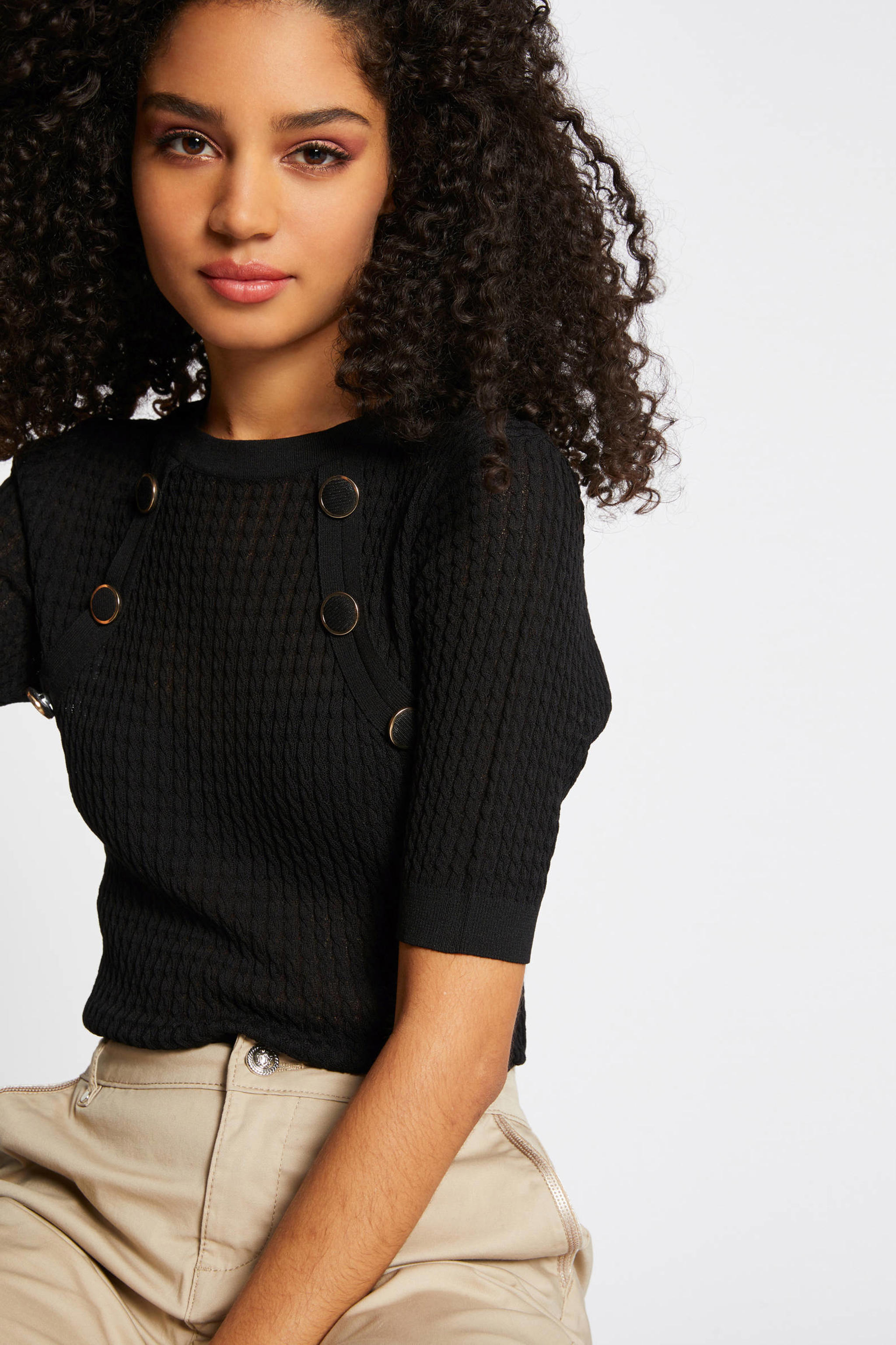 Morgan top zwart | wehkamp