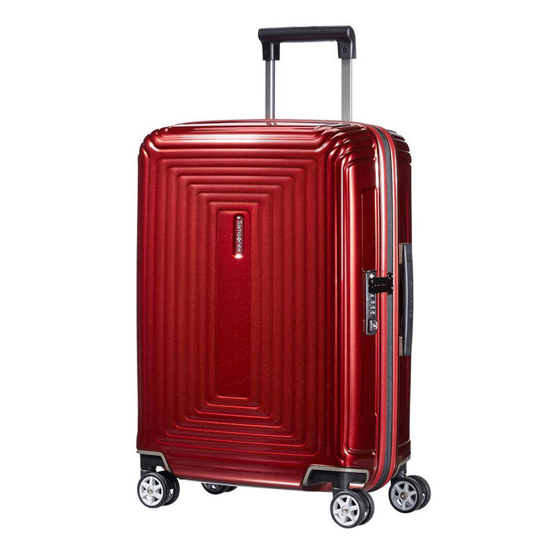Samsonite trolley Neopulse Spinner 55 cm. metallic rood | wehkamp