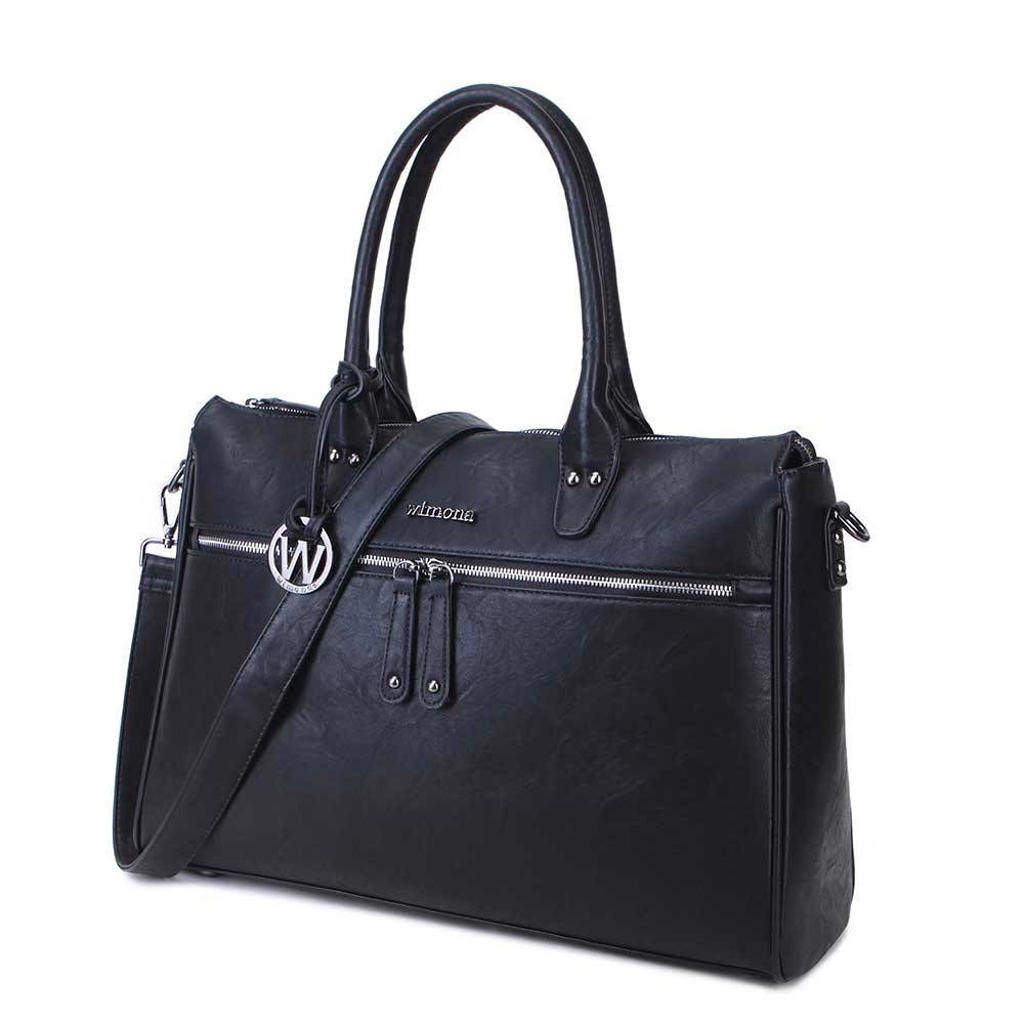 Wimona 15 inch laptoptas Fabiana-Two zwart | wehkamp