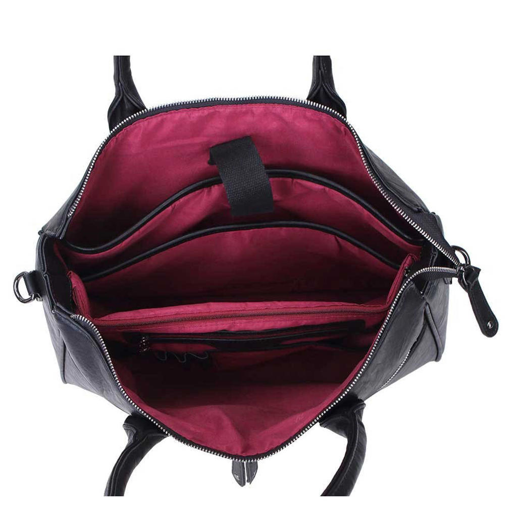 Wimona 15 inch laptoptas Fabiana-Two zwart | wehkamp