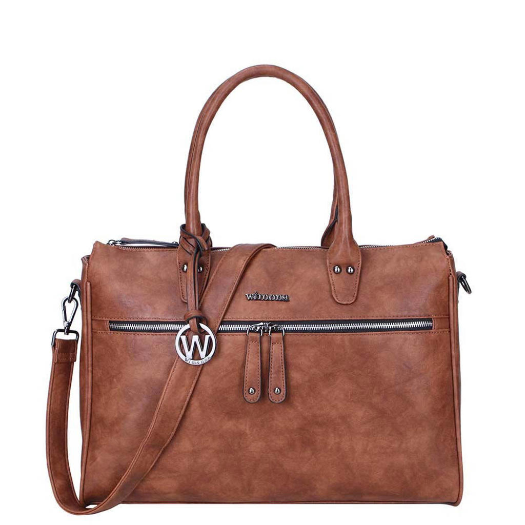 Wimona 15 inch laptoptas Fabiana-Two cognac | wehkamp