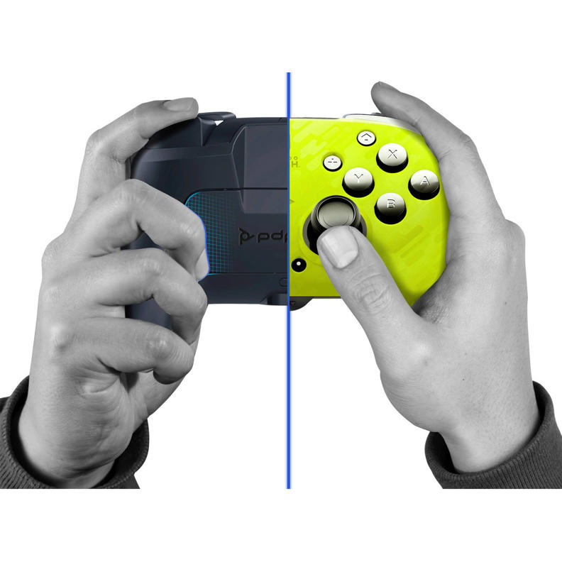 PDP Faceoff draadloze deluxe controller Neon Yellow Camo | wehkamp