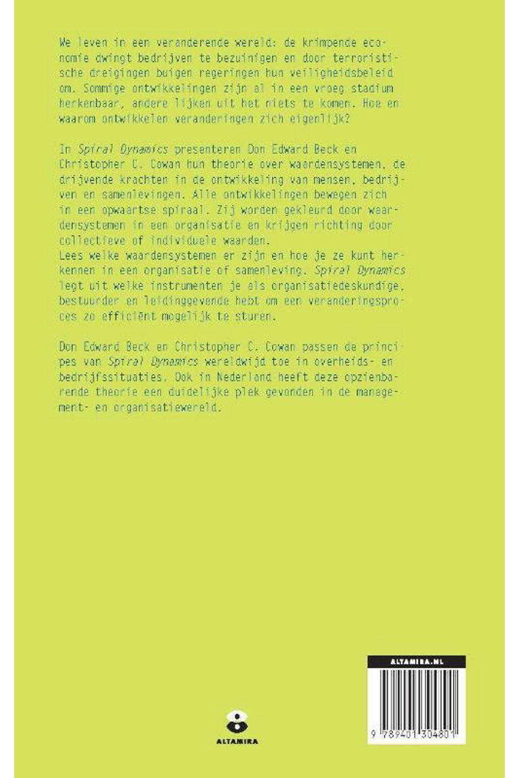 Don Edward Beck en Christopher C. Cowan Spiral Dynamics | wehkamp