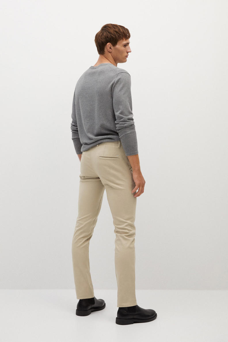 Mango Man slim fit chino beige | wehkamp