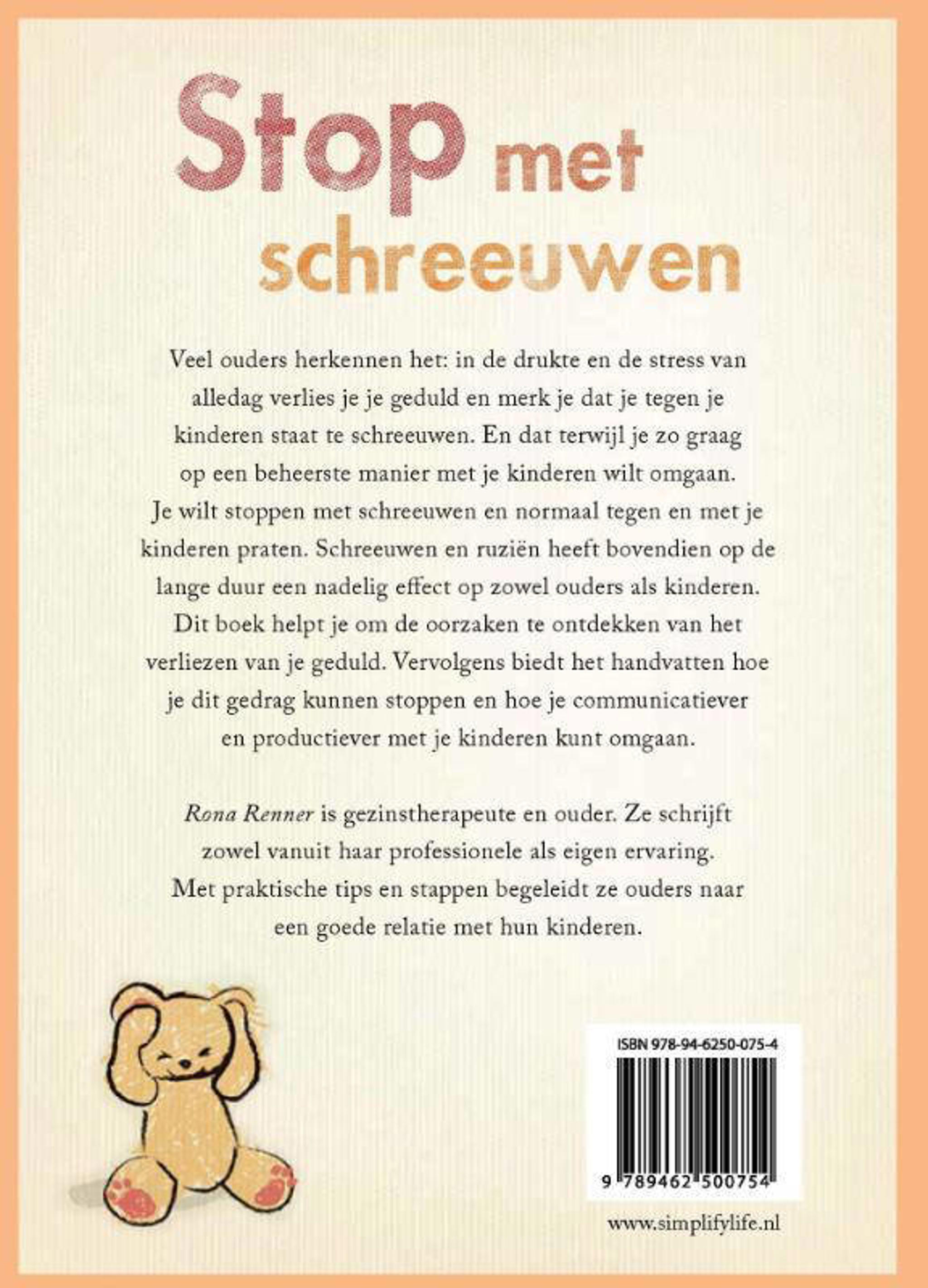 Rona Renner Stop met schreeuwen | wehkamp