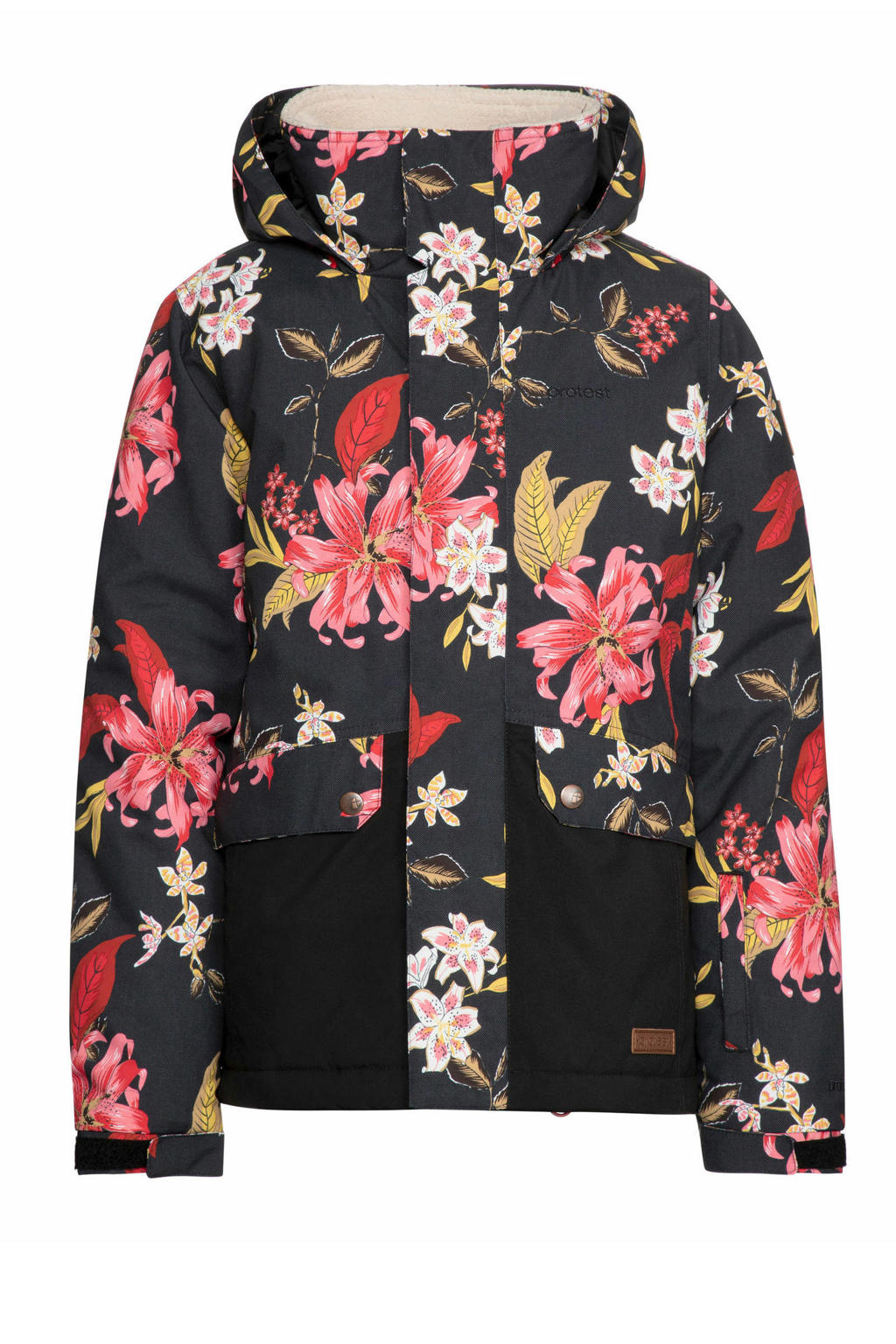 Protest ski-jack Dance zwart/roze | wehkamp