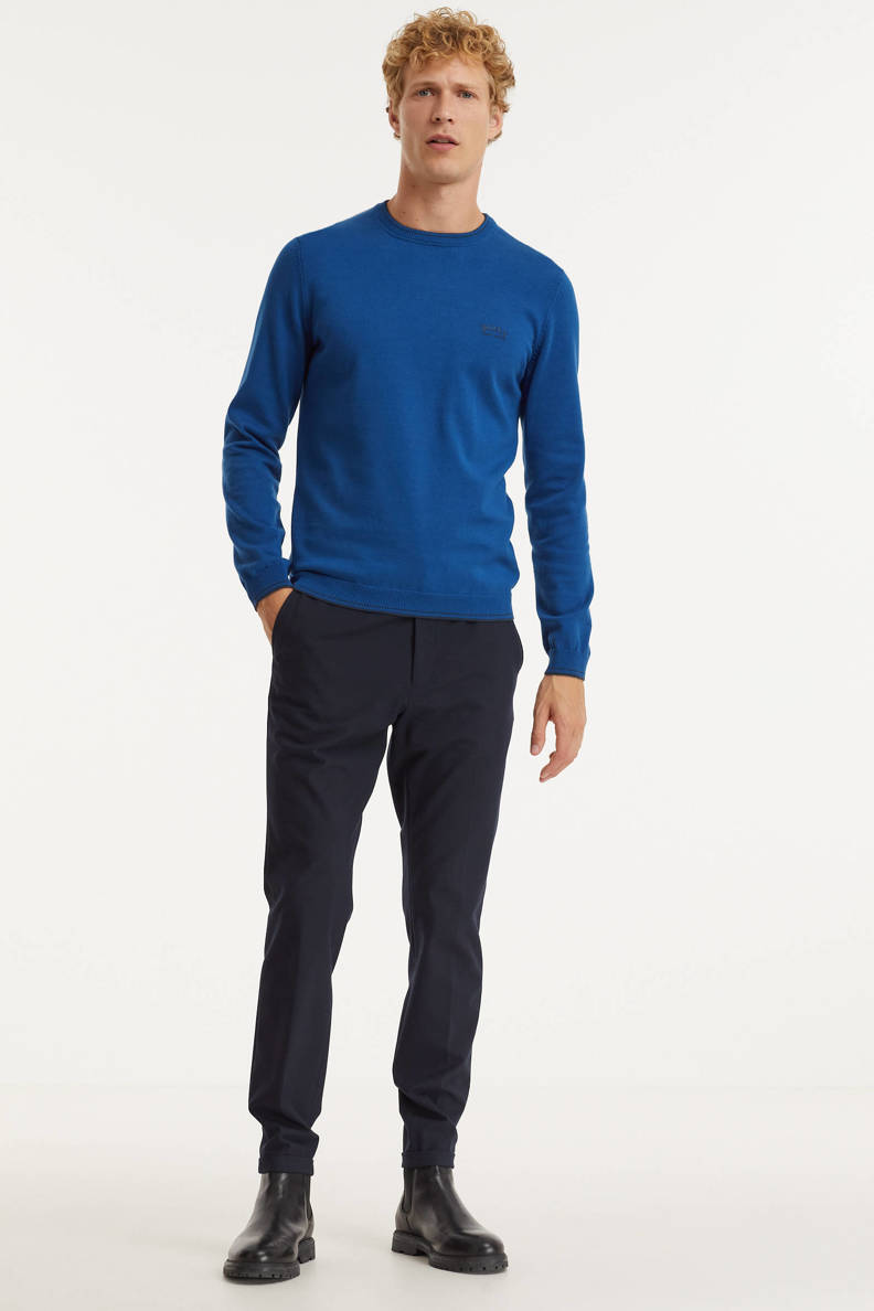 Matinique slim fit pantalon MAliam donkerblauw | wehkamp