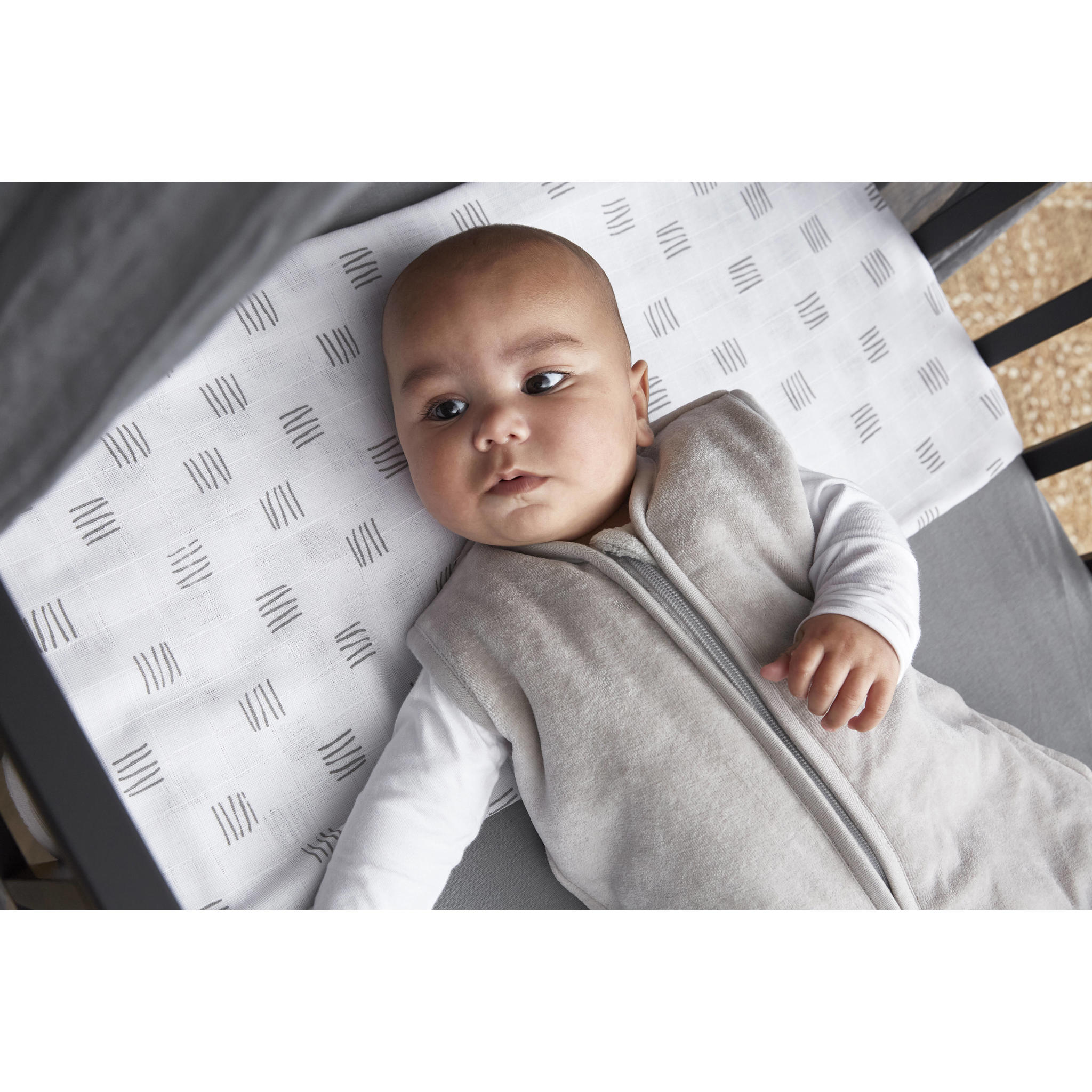 Meyco baby slaapzak Velvet light grey | wehkamp