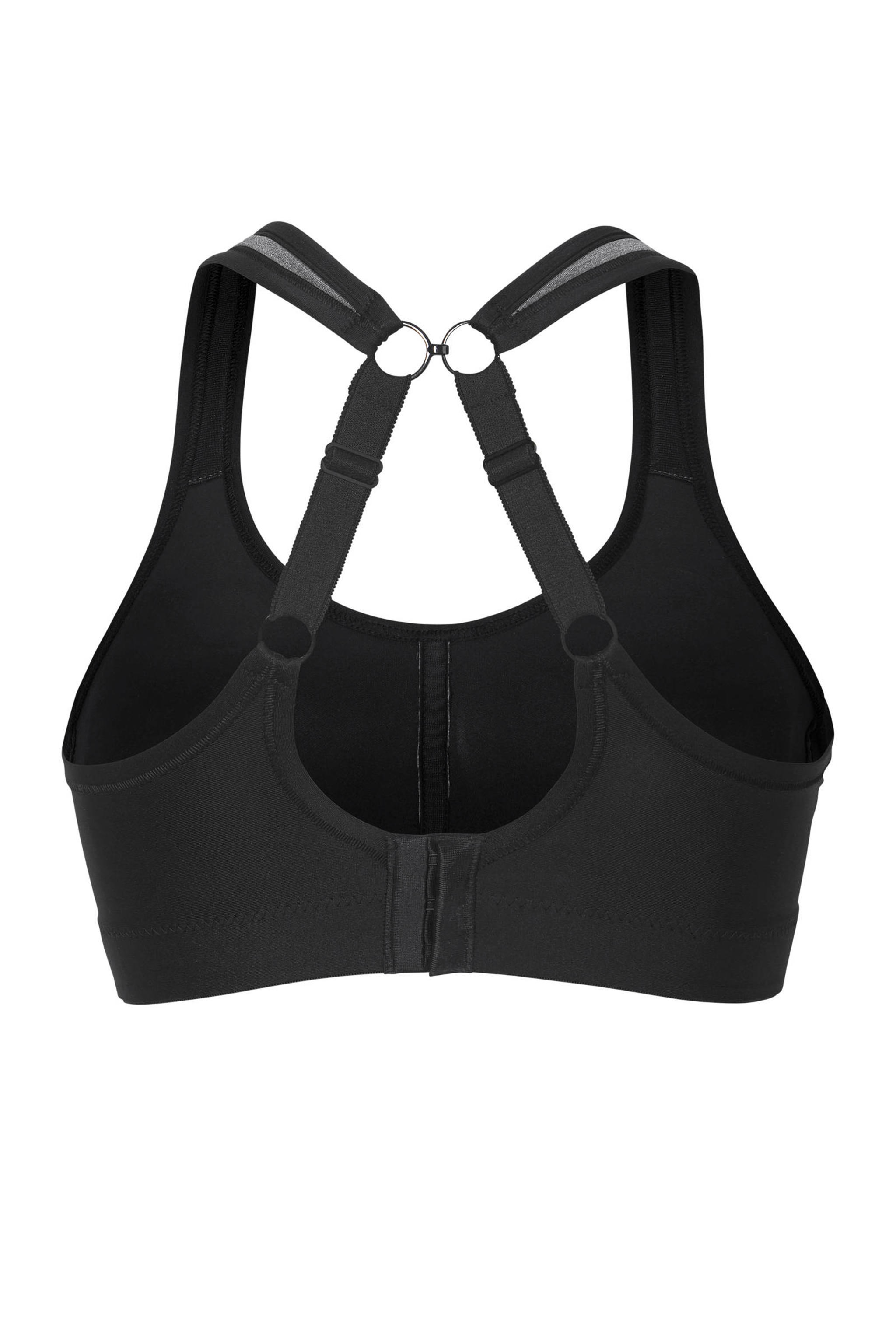 Swegmark level 4 sportbh Adamo Courage grijs/zwart | wehkamp