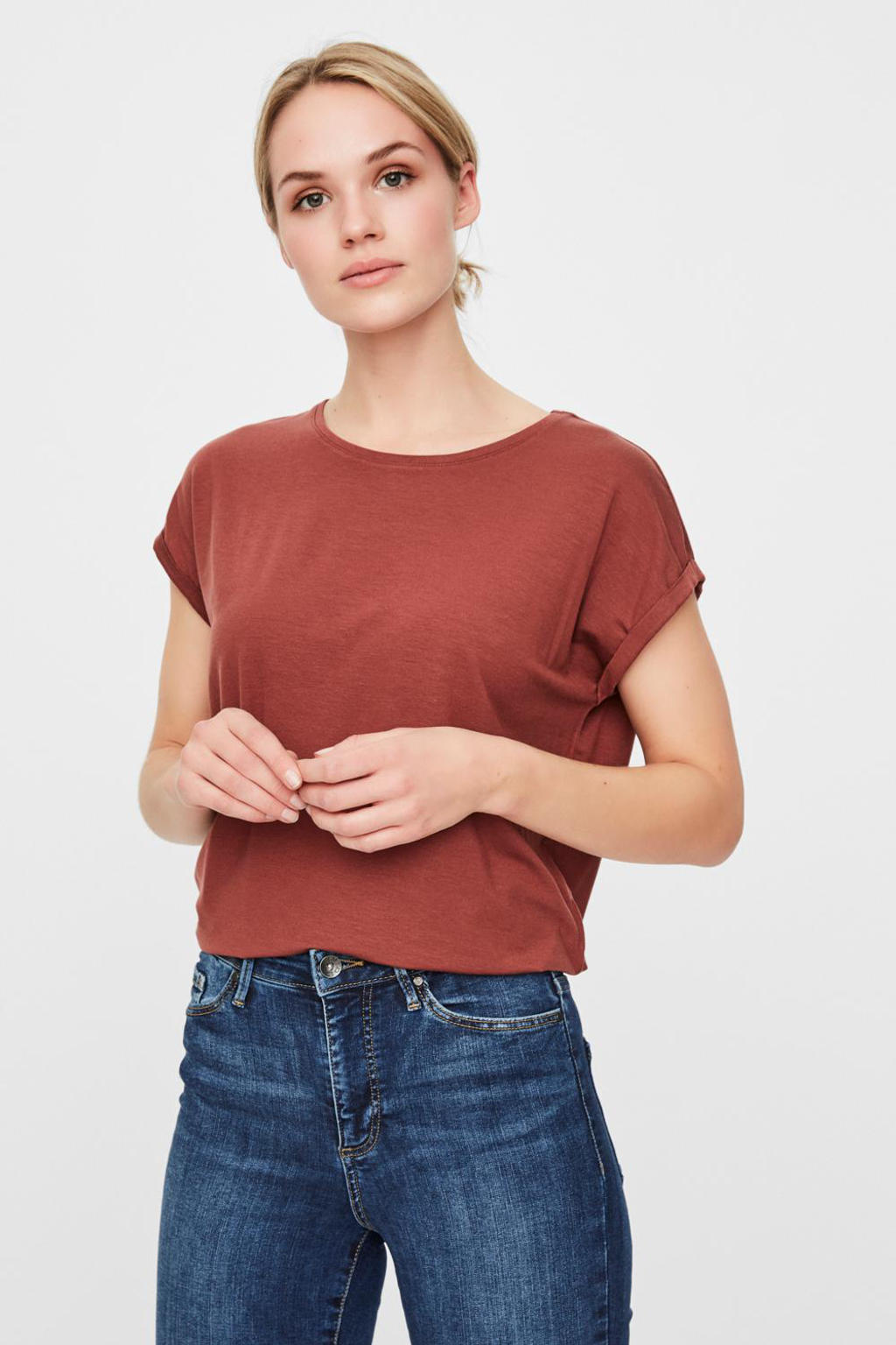 AWARE by VERO MODA T-shirt VMAVA brique | wehkamp AWARE by VERO MODA T-shirt VMAVA brique | wehkamp