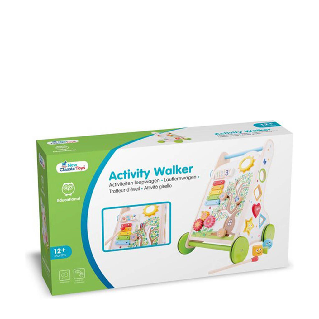 New Classic Toys houten Activiteiten duw-loopwagen | wehkamp