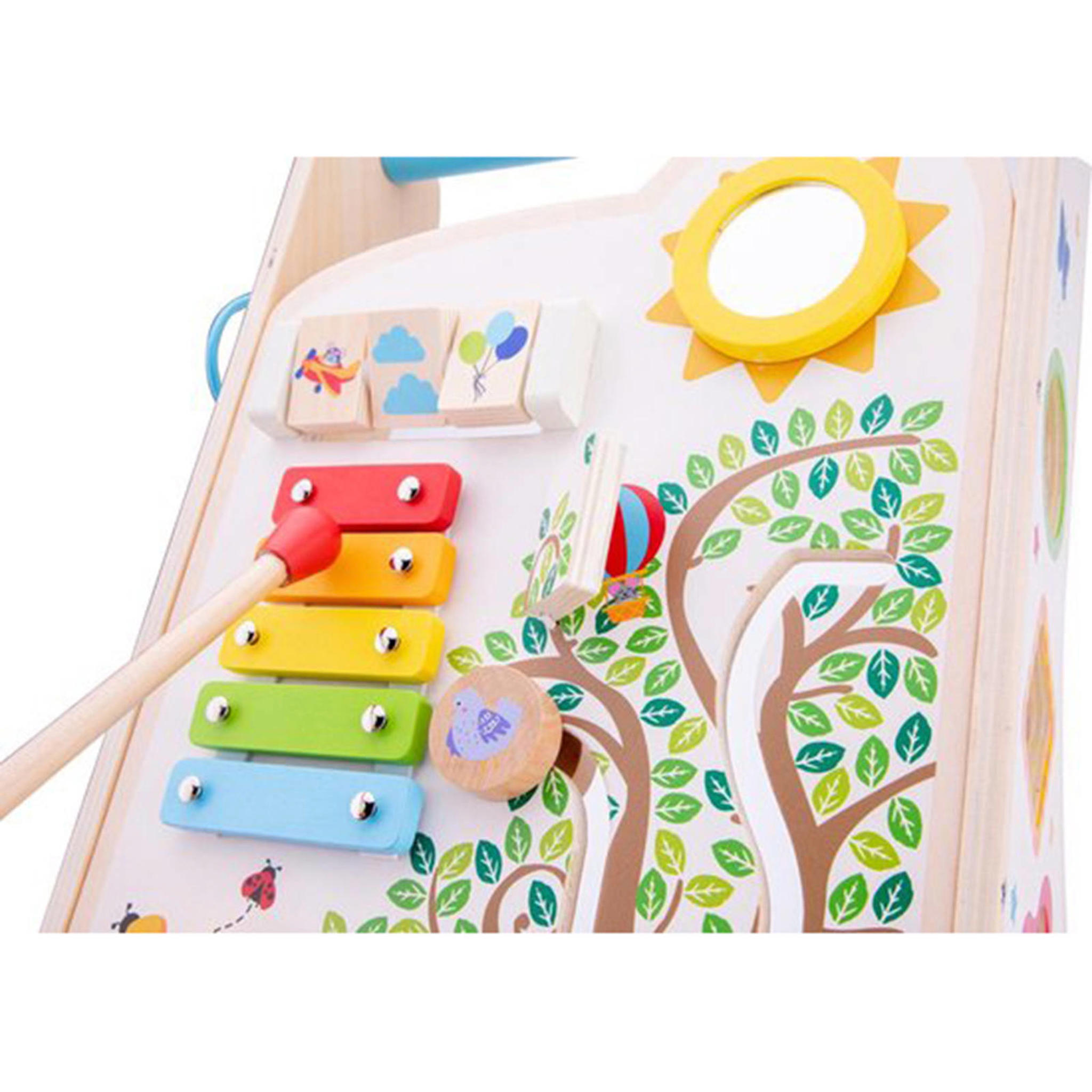 New Classic Toys houten Activiteiten duw-loopwagen | wehkamp