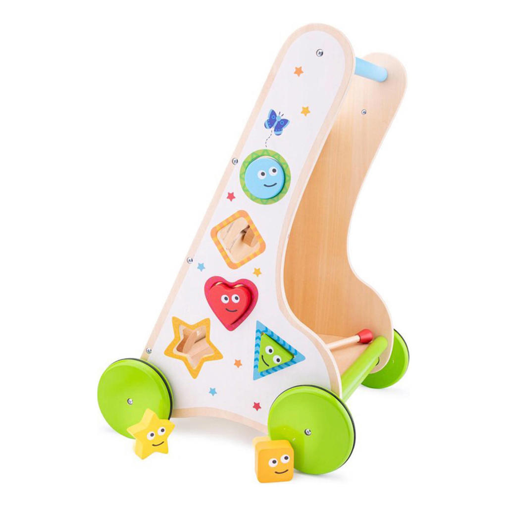 New Classic Toys houten Activiteiten duw-loopwagen | wehkamp