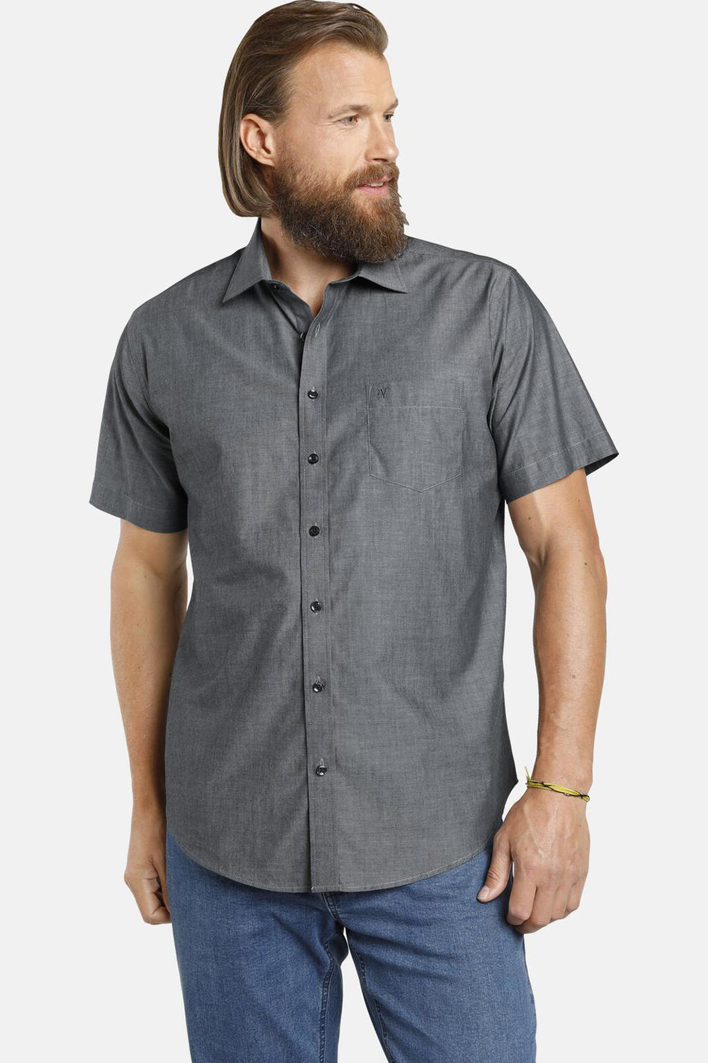 Jan Vanderstorm casual overhemd EVIN Plus Size - (set van 2) | wehkamp