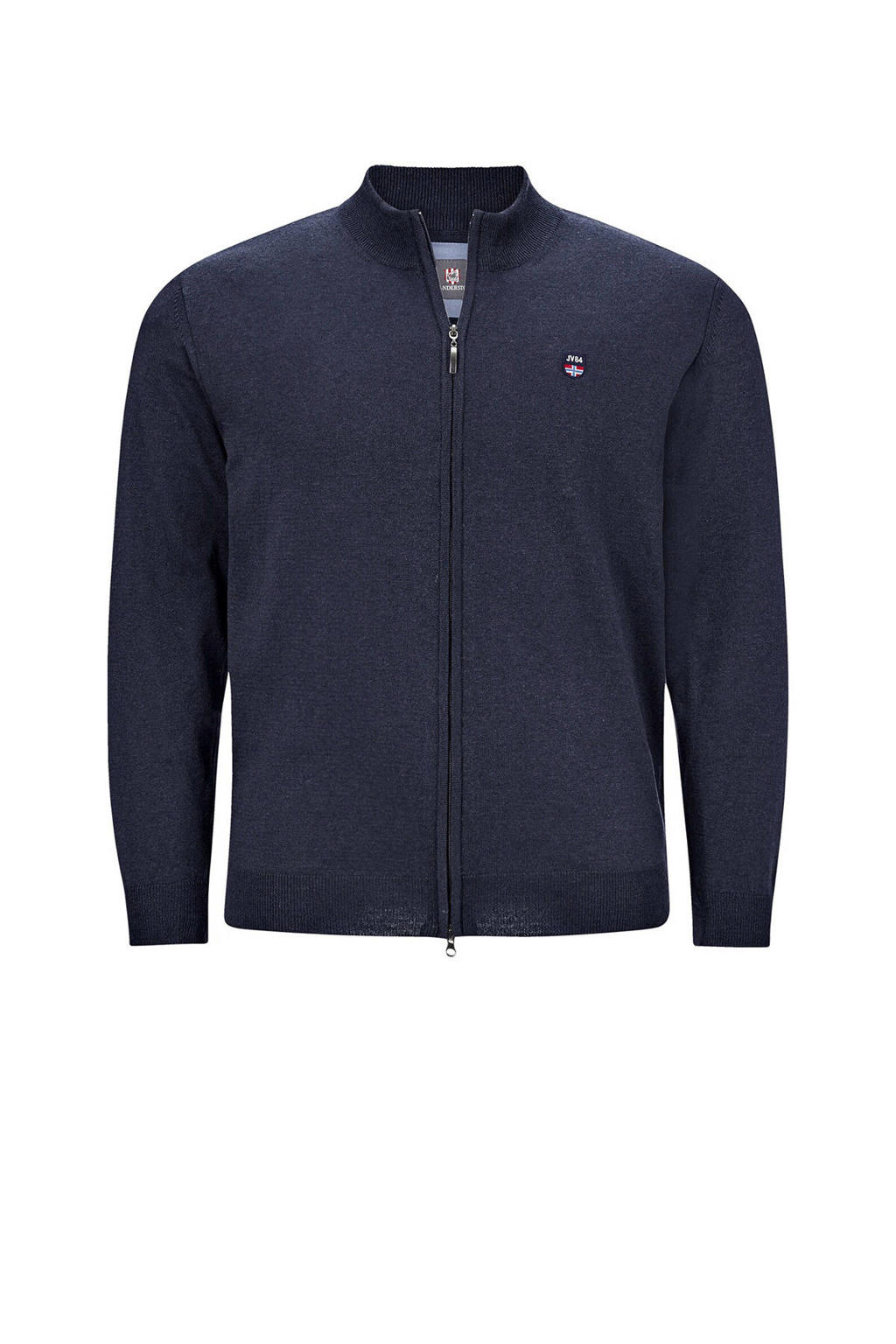 Jan Vanderstorm oversized fit vest Plus Size Agner donkerblauw | wehkamp