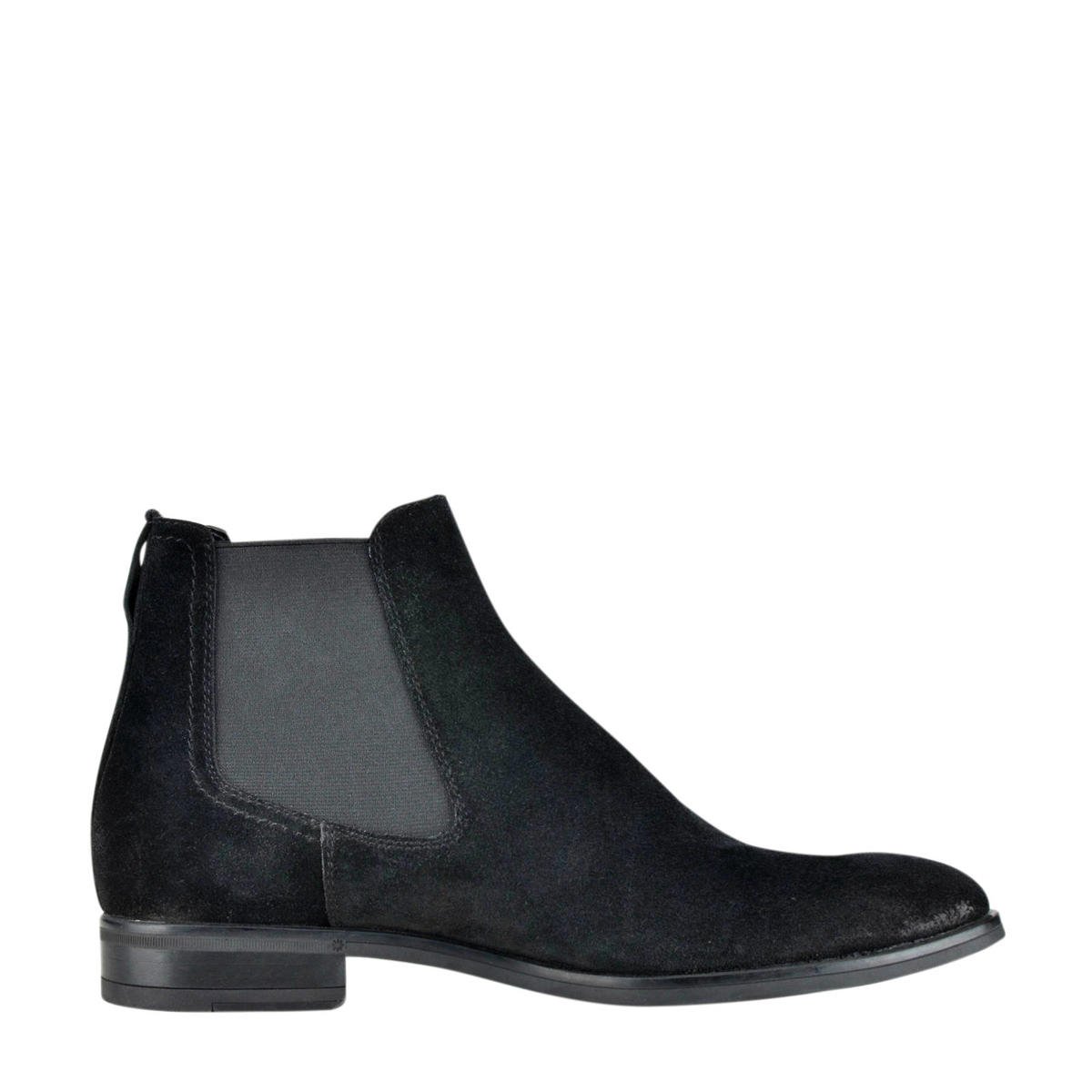 PS Poelman Jim suède chelsea boots zwart | wehkamp