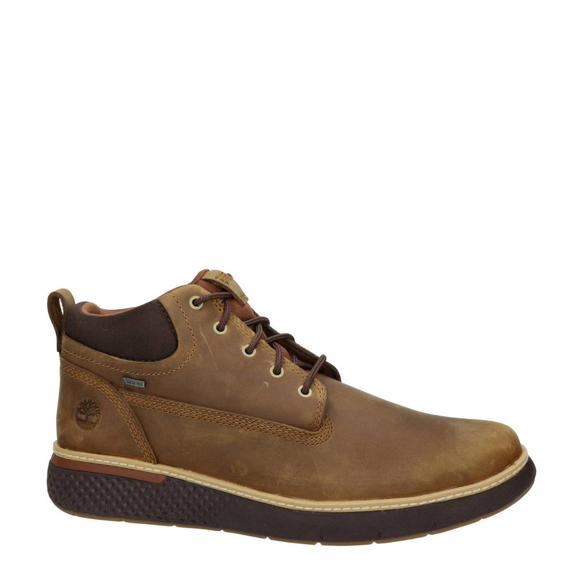 Timberland Cross Mark GTX nubuck enkelboots cognac | wehkamp