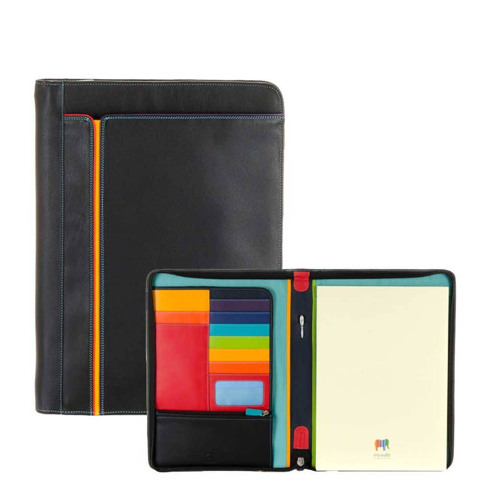 Mywalit leren schrijfmap/documentmap Office Collection A4 zwart | wehkamp