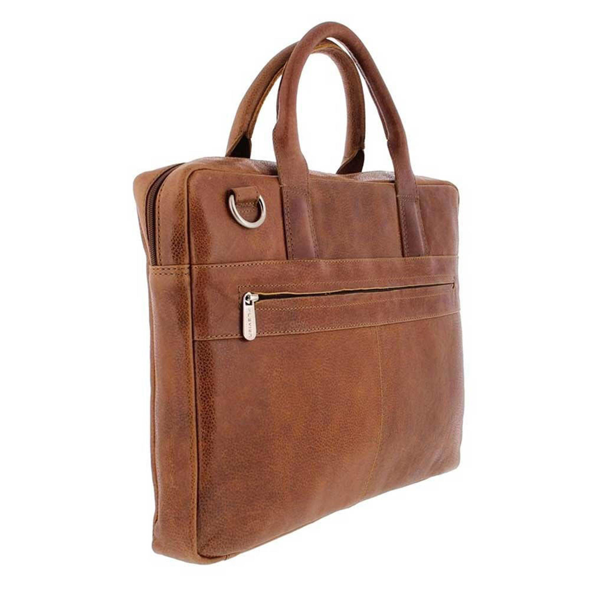Plevier 15.6 inch leren laptoptas Urban Brooklyn cognac | wehkamp