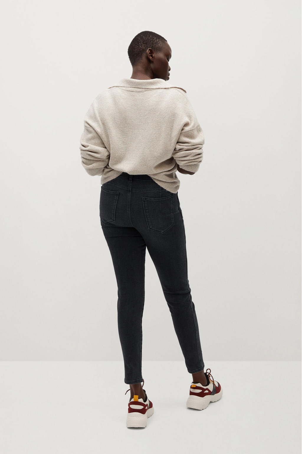 Mango Plus Size push-up super skinny jeans Irene Bi- stretch black ...