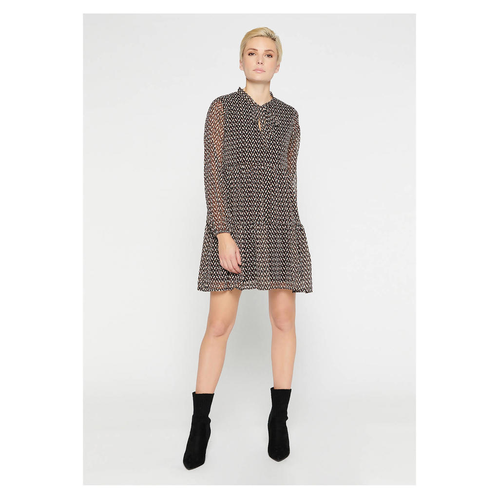 LOLALIZA blousejurk met grafische print chocolat cake | wehkamp