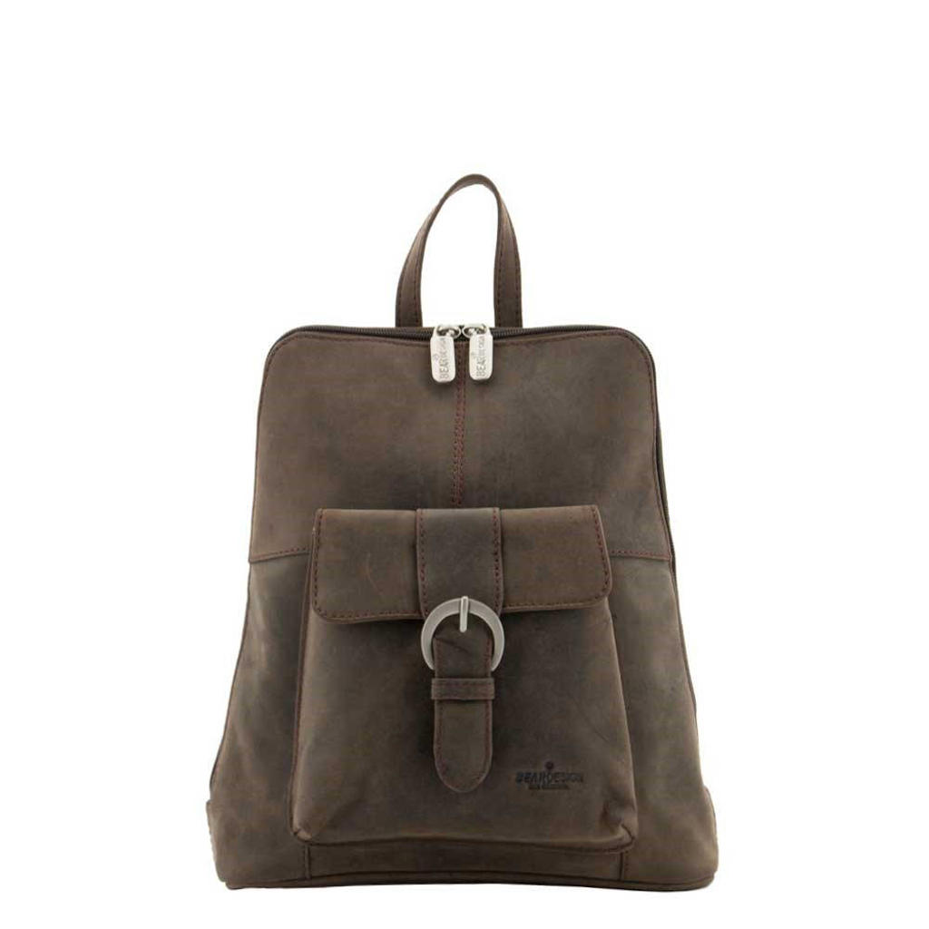 Bear Design leren rugzak Dark Nature bruin | wehkamp