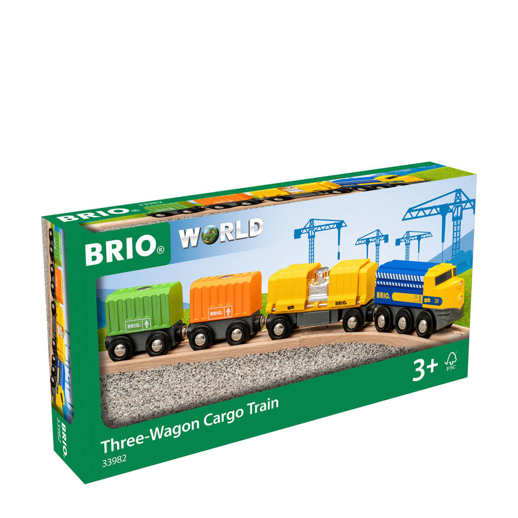 Brio Vrachttrein met drie wagons - 33982 | wehkamp Brio Vrachttrein met drie wagons - 33982 | wehkamp