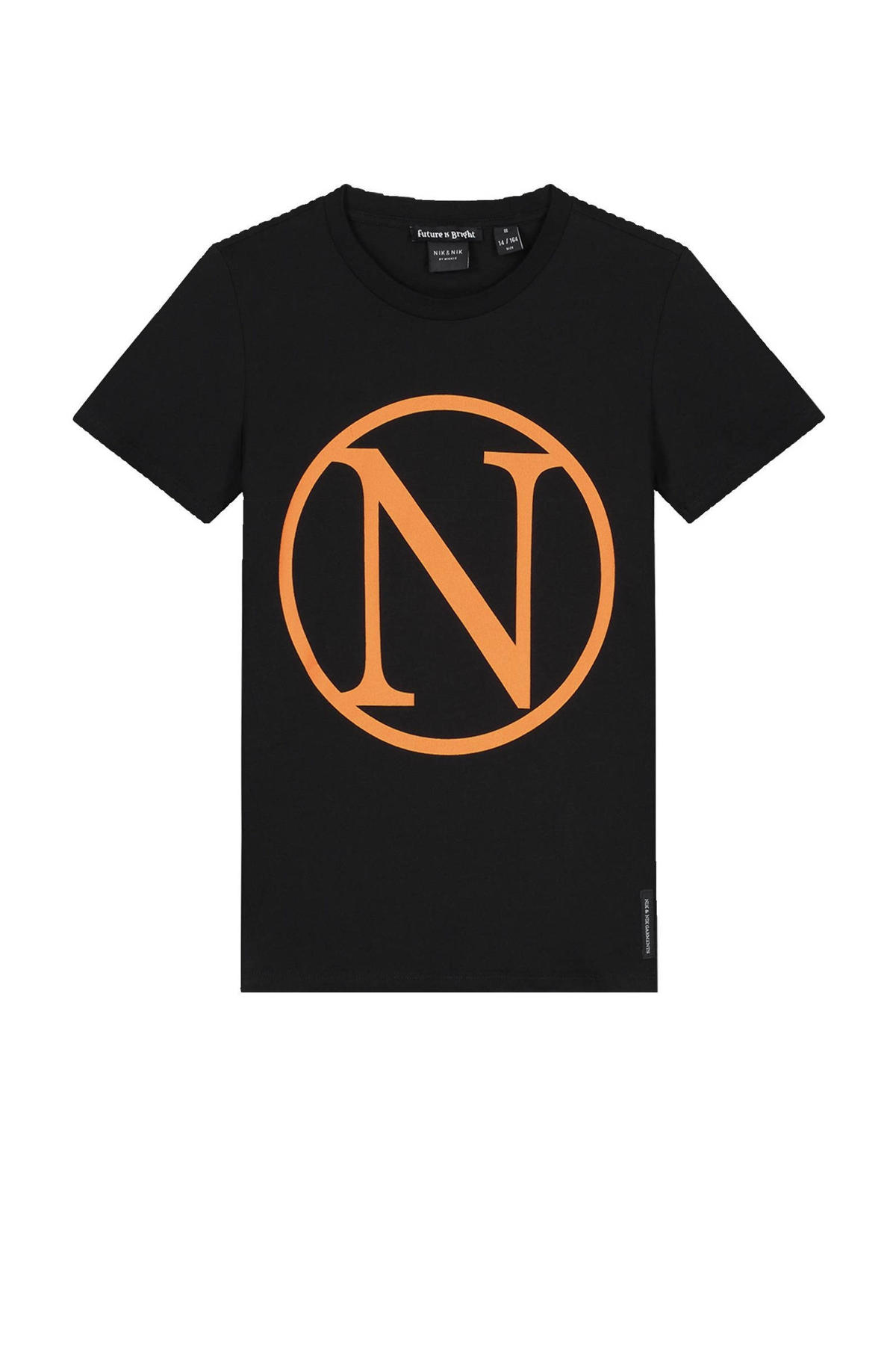 NIK&NIK T-shirt Kim N met printopdruk zwart | wehkamp