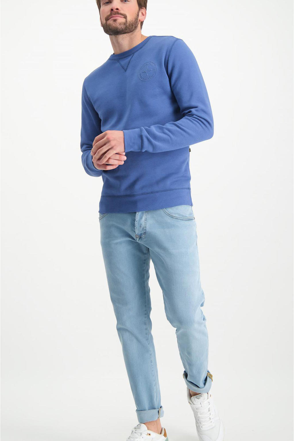 Haze & Finn sweater blauw | wehkamp