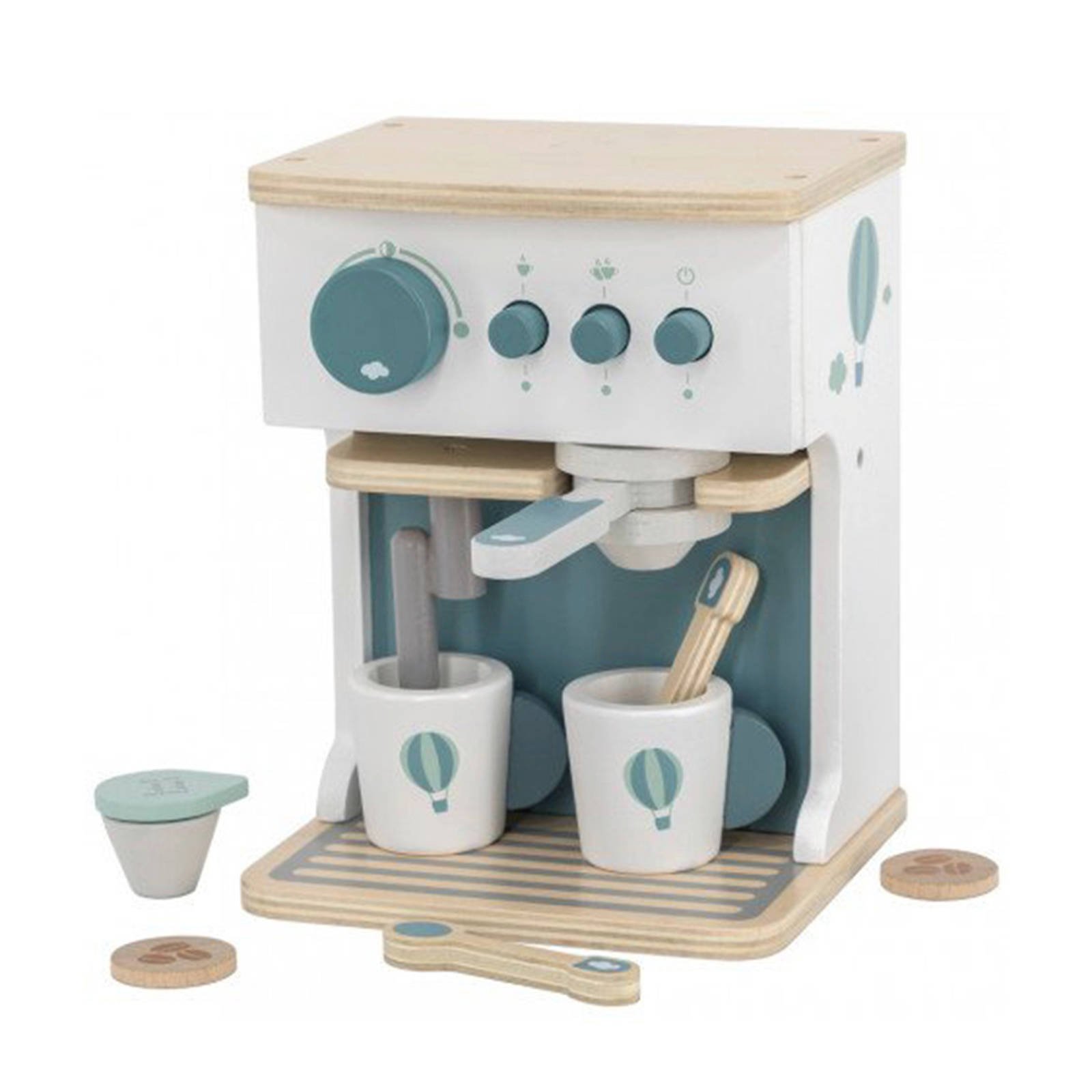 Label Label Wood Espresso machine met accessoires mint | wehkamp