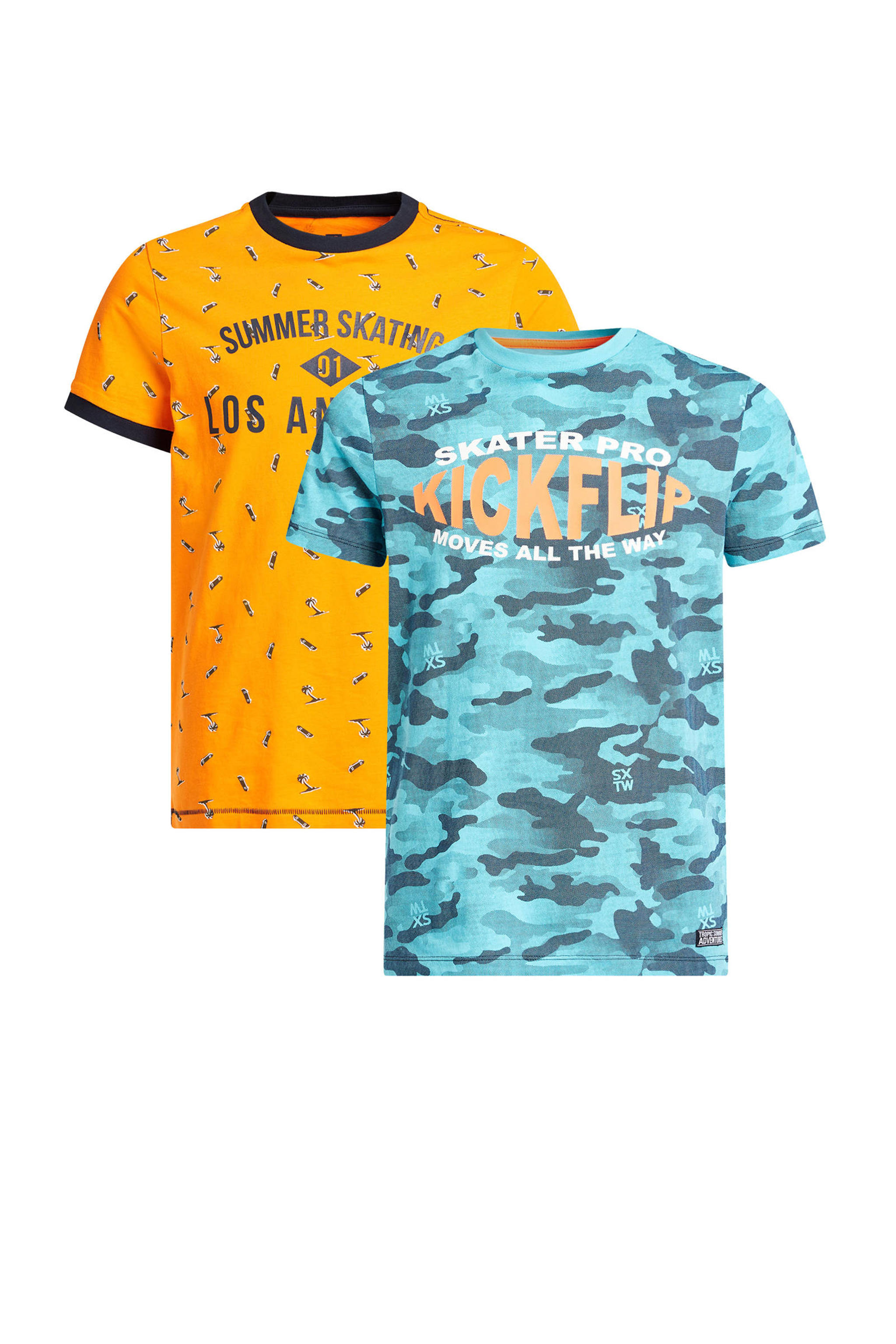 WE Fashion T-shirt - set van 2 multi color | wehkamp