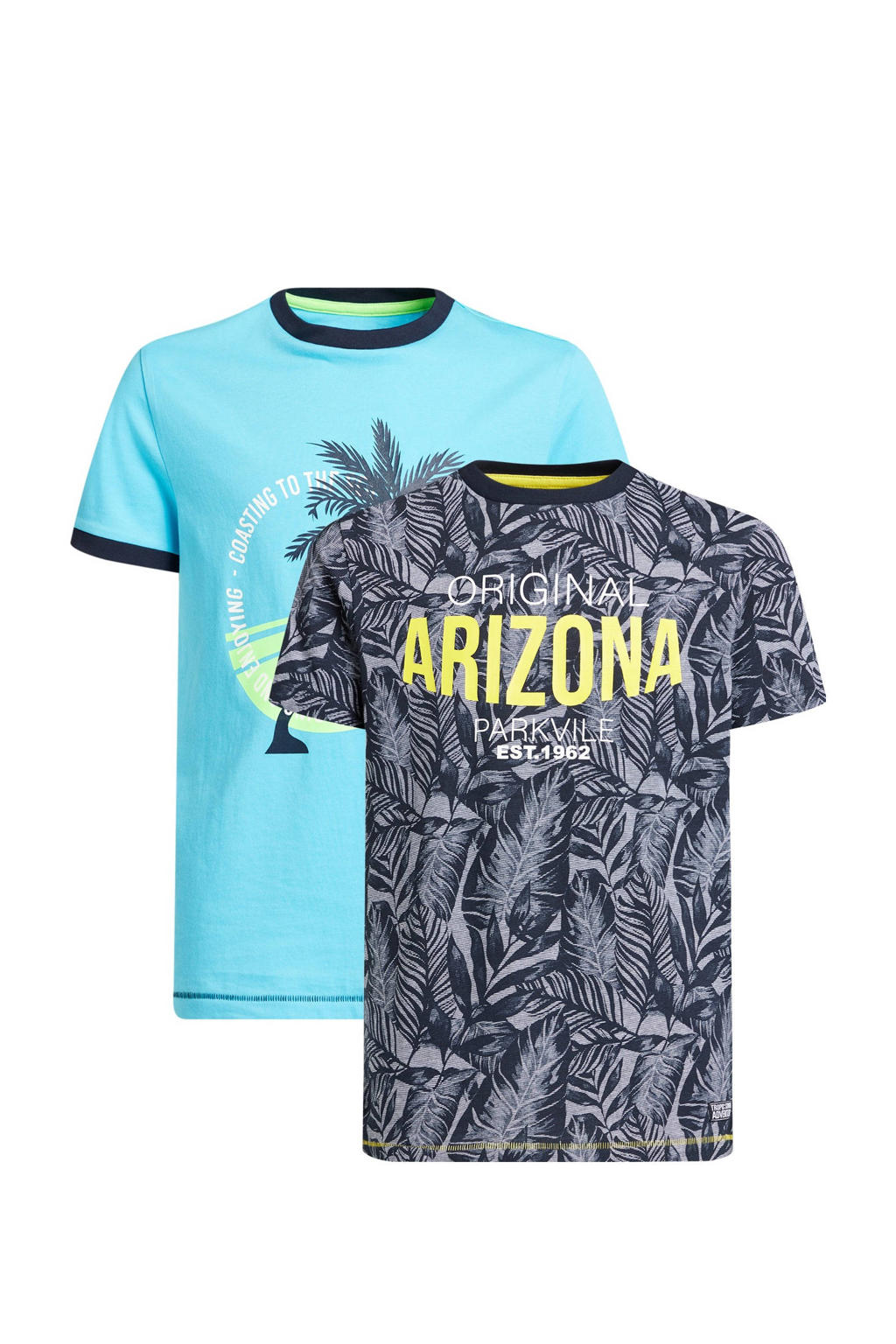 WE Fashion T-shirt - set van 2 multi color | wehkamp