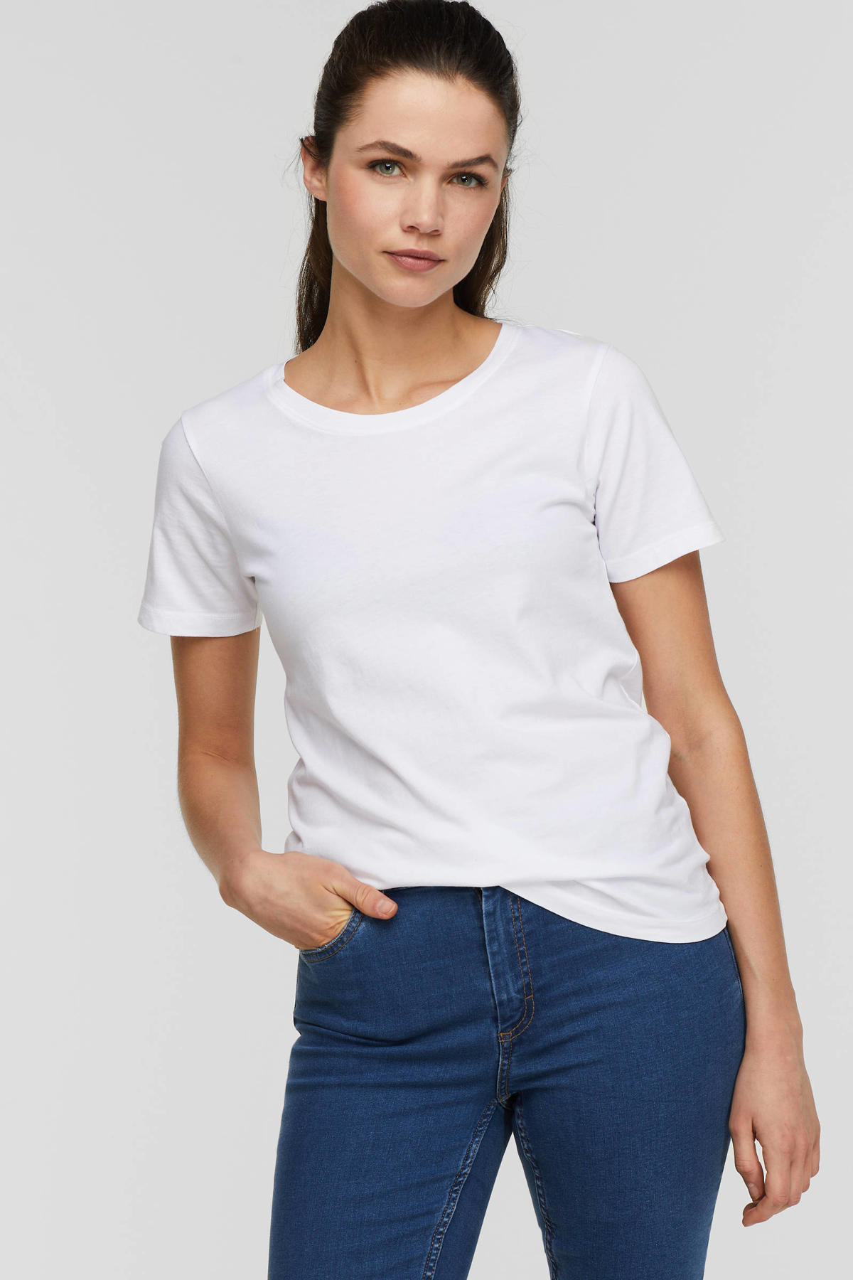 anytime T-shirt wit | wehkamp