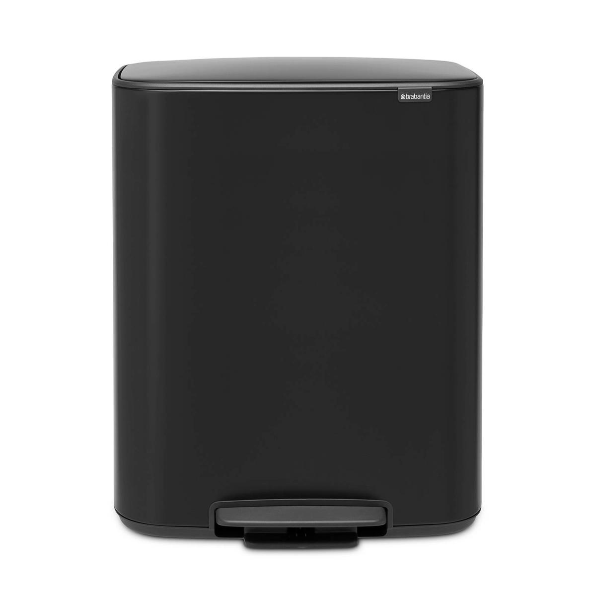 Brabantia Bo Prullenbak - 60 l - Matt Black | wehkamp