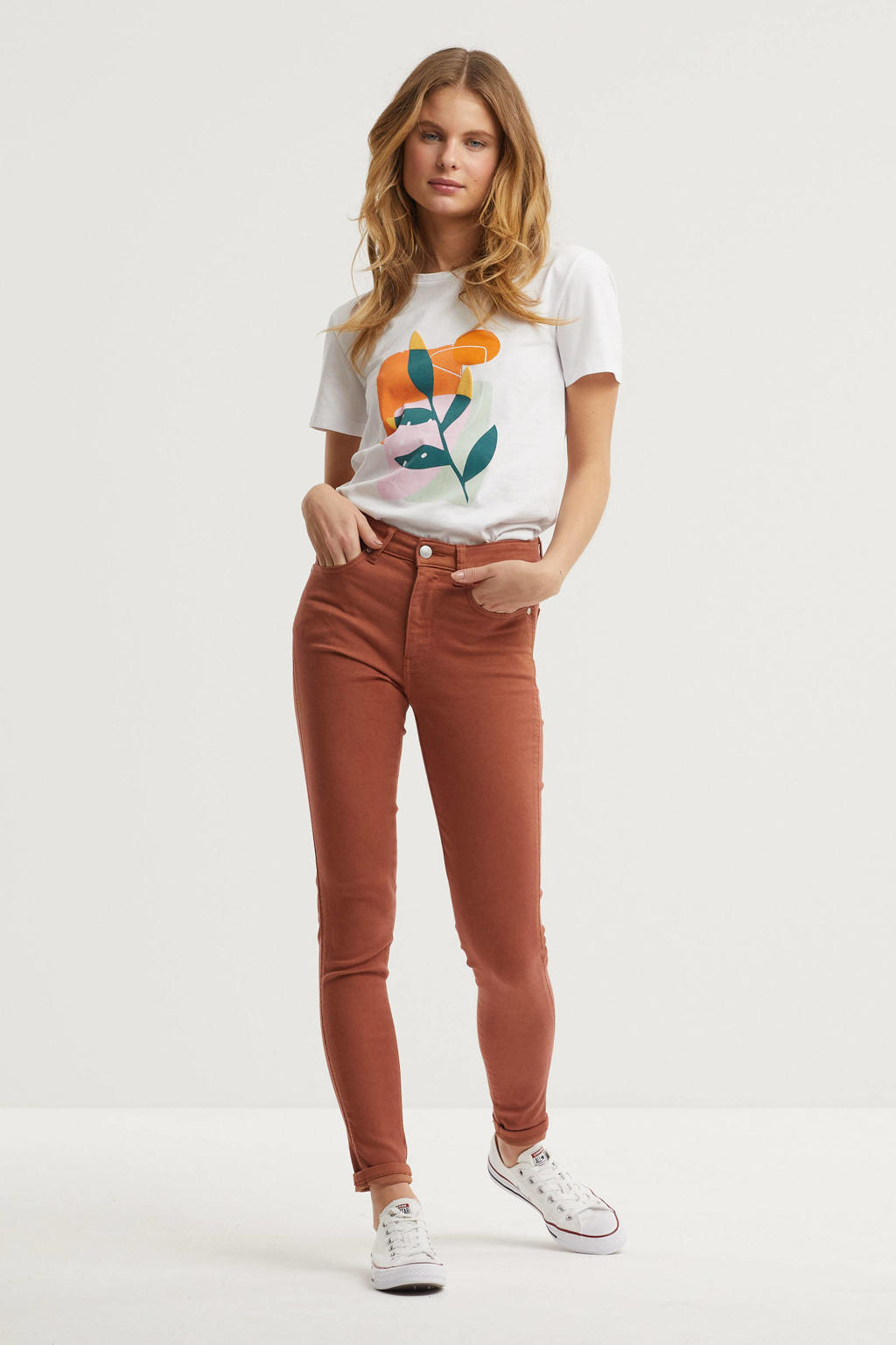Anytime Skinny Jeans Brique Kopen Morgen In Huis Wehkamp